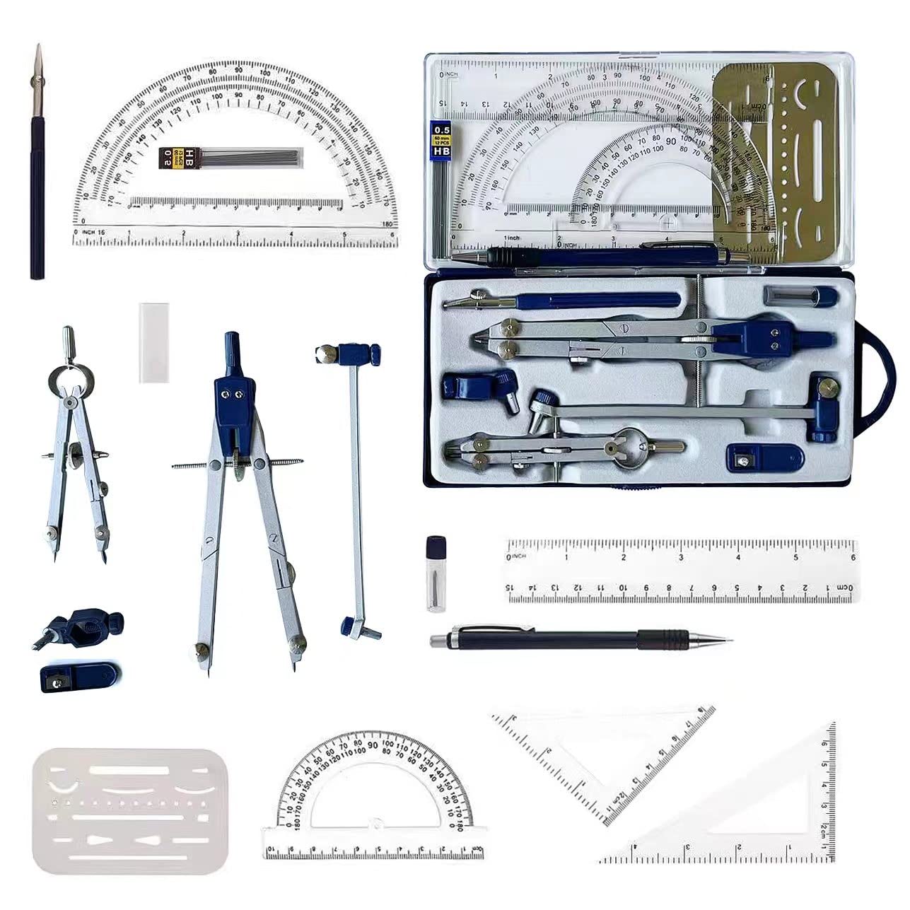 Drawing Tools & Drafting kit with Swing Arm Up to 18" Diameter 15Pc ...