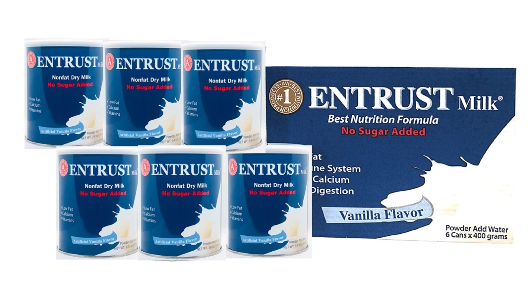 Amazon.com : 6 Packs - Entrust Milk - Best Nutrition Formula No Sugar ...