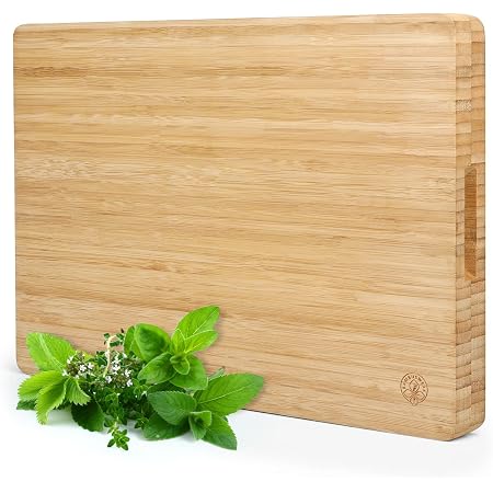 Loco Bird Tagliere in bamboo massiccio con scanalatura del succo ...