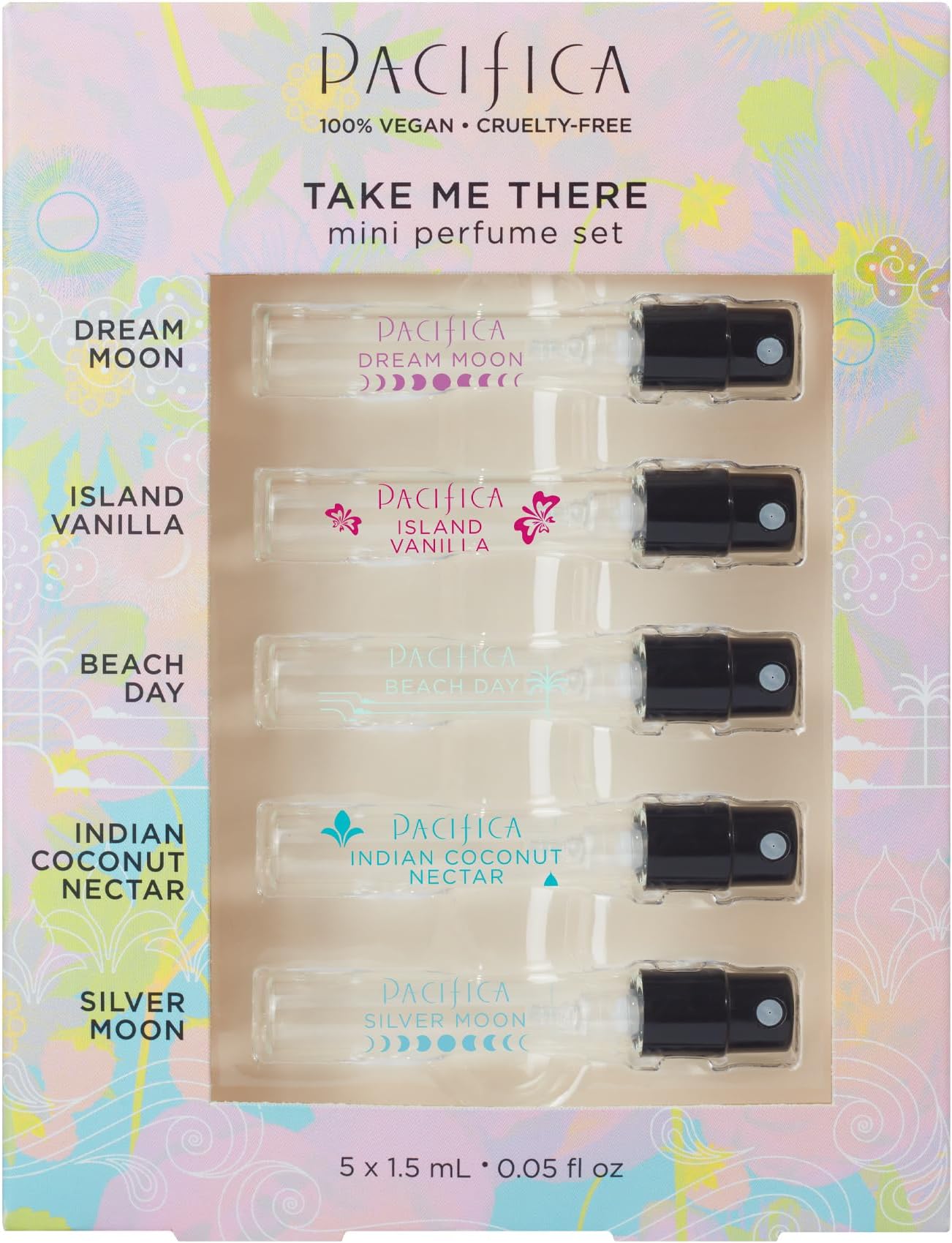 Amazon.com : Pacifica Beauty, Take Me There Spray Perfume Trial Set, 5 ...