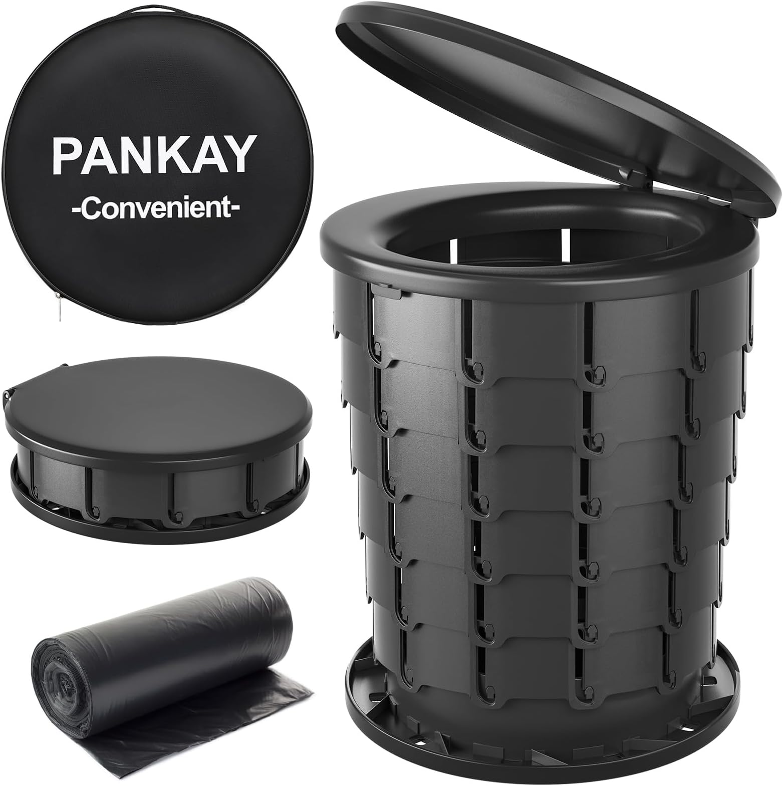 Amazon.com: Panmout XXL Portable Toilet - 19.7"H Adjustable Foldable ...