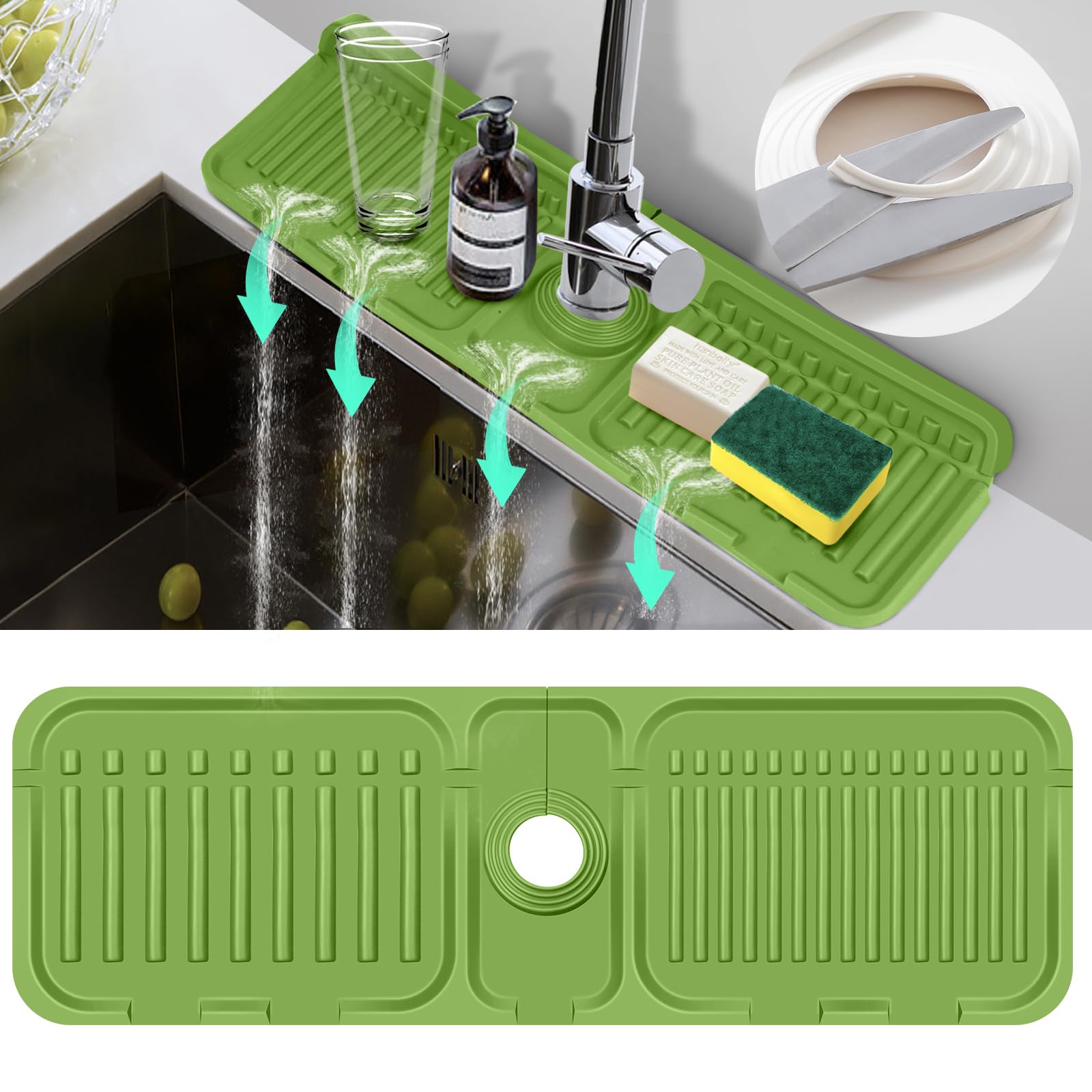 Amazon.com: YadklDrnE Sink Splash Guard Protects Against Water Splash ...