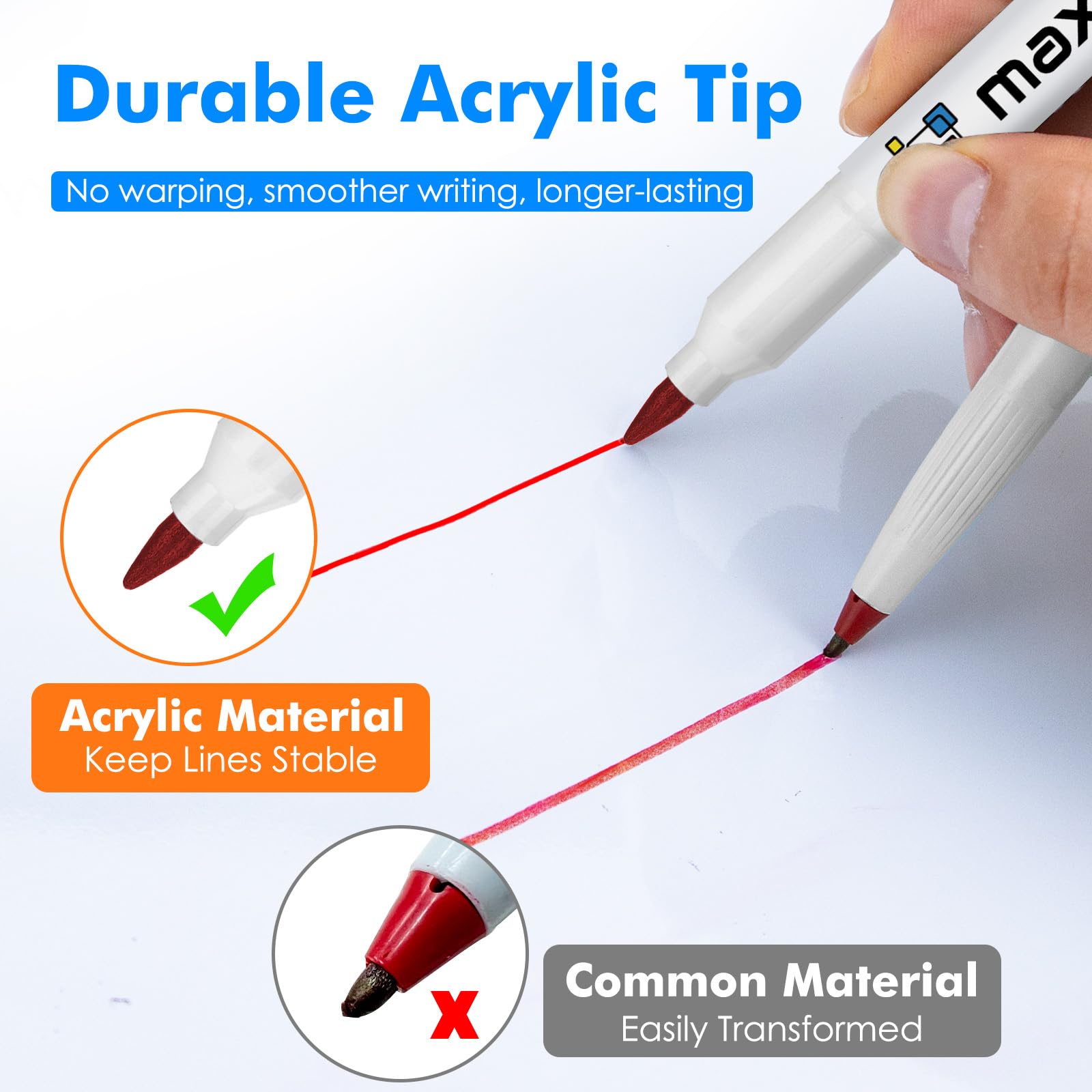 Snapklik.com : Maxtek Wet Erase Markers Ultra Fine Tip, 12 Pack Low ...