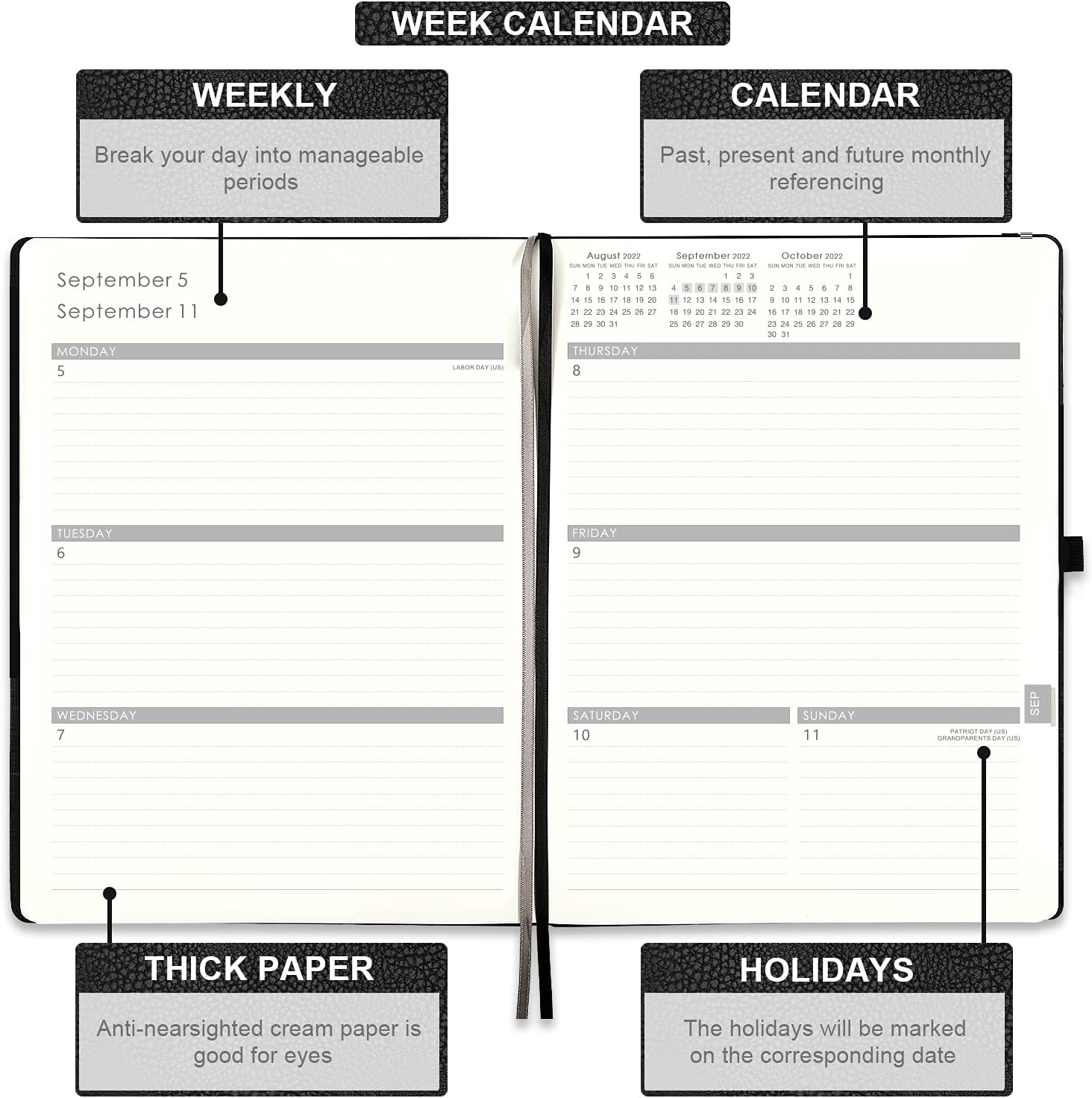 Poluma 2022 Diary – A4 Diary 2022 Week to View, Diary Planner from ...