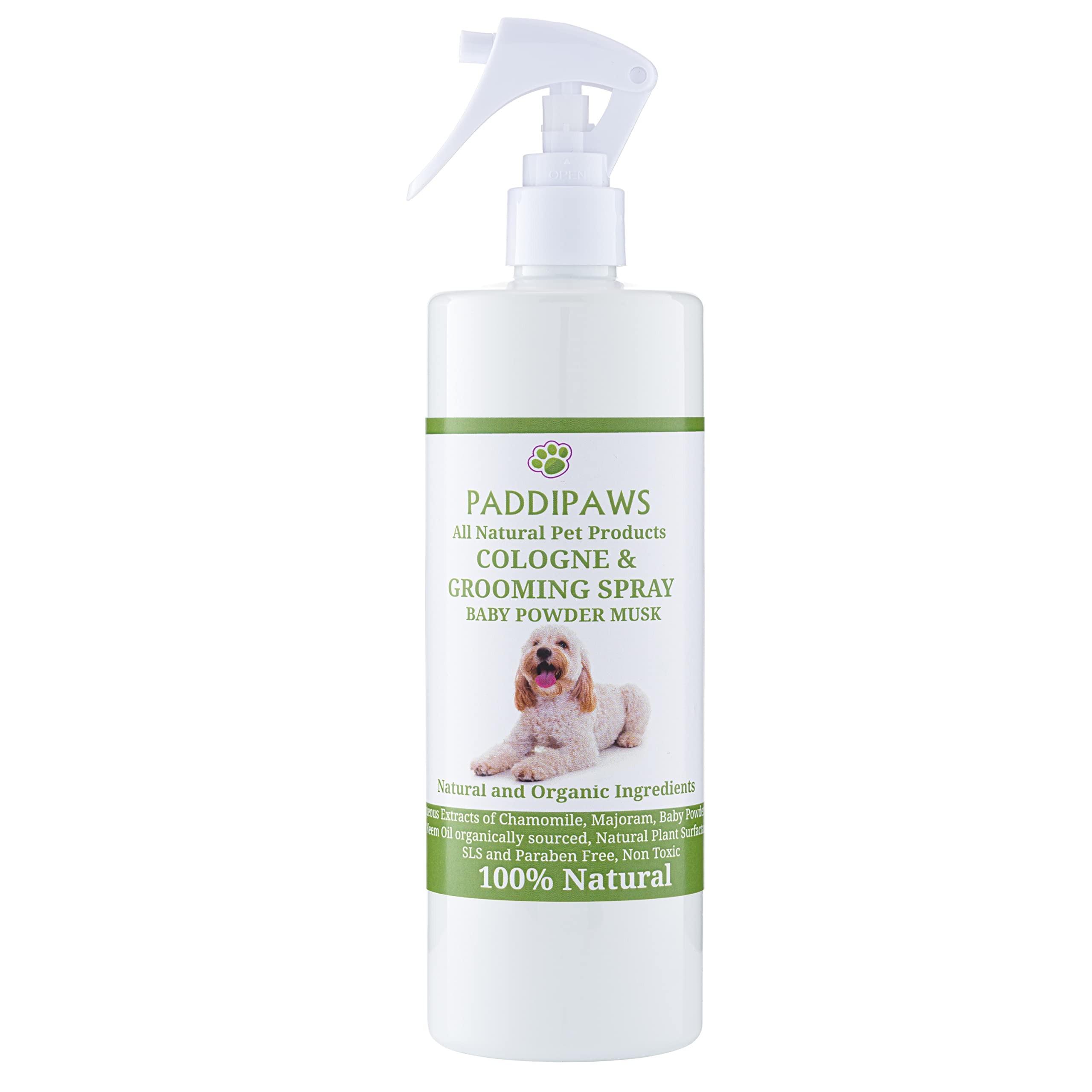 PADDIPAWS 100% Natural Dog Perfume Spray - Baby Powder Dog Spray for ...