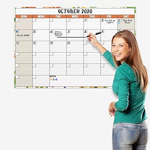Amazon.com: Dunwell Large 24x36 Dry Erase Monthly Weekly Wall Calendar ...