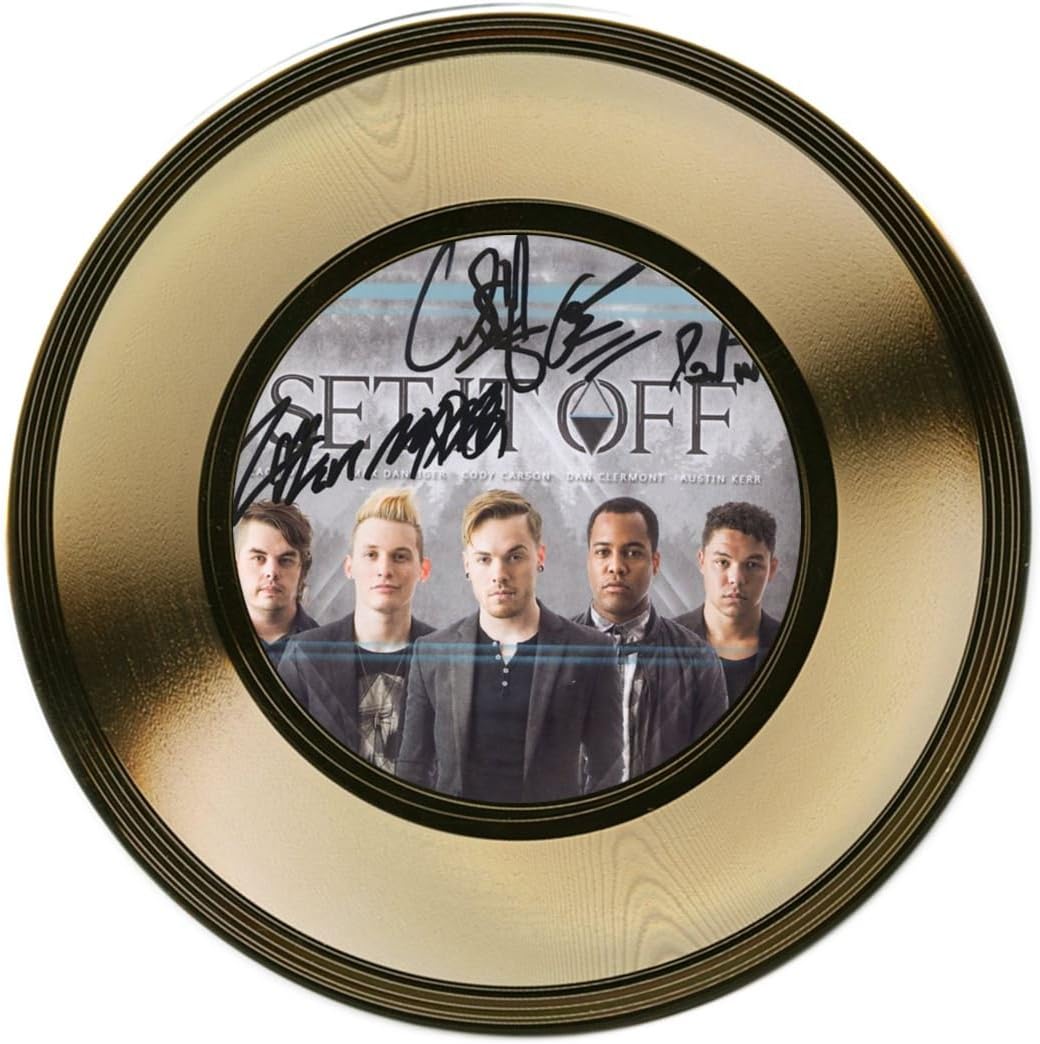 Set It Off - Pop Punk Band - Cody Carson - Autographed 7 Inch Gold ...