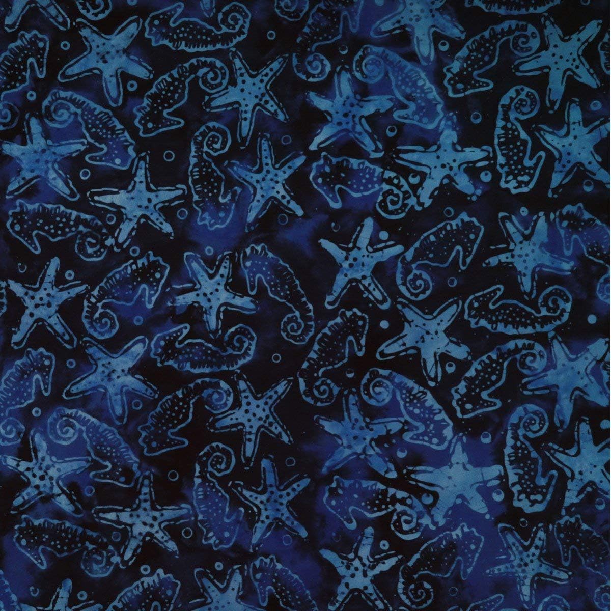 Amazon.com: Seahorse & Starfish Flag Blue Day Cruise - Batik by Mirah ...