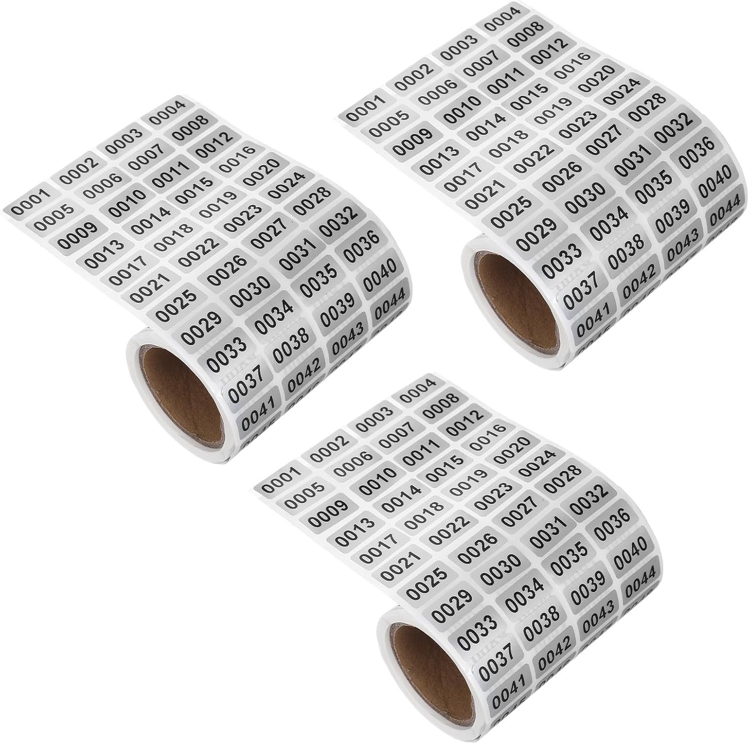 Amazon.com : cobee 0001 to 2000 Inventory Number Vinyl Stickers 3 Roll ...
