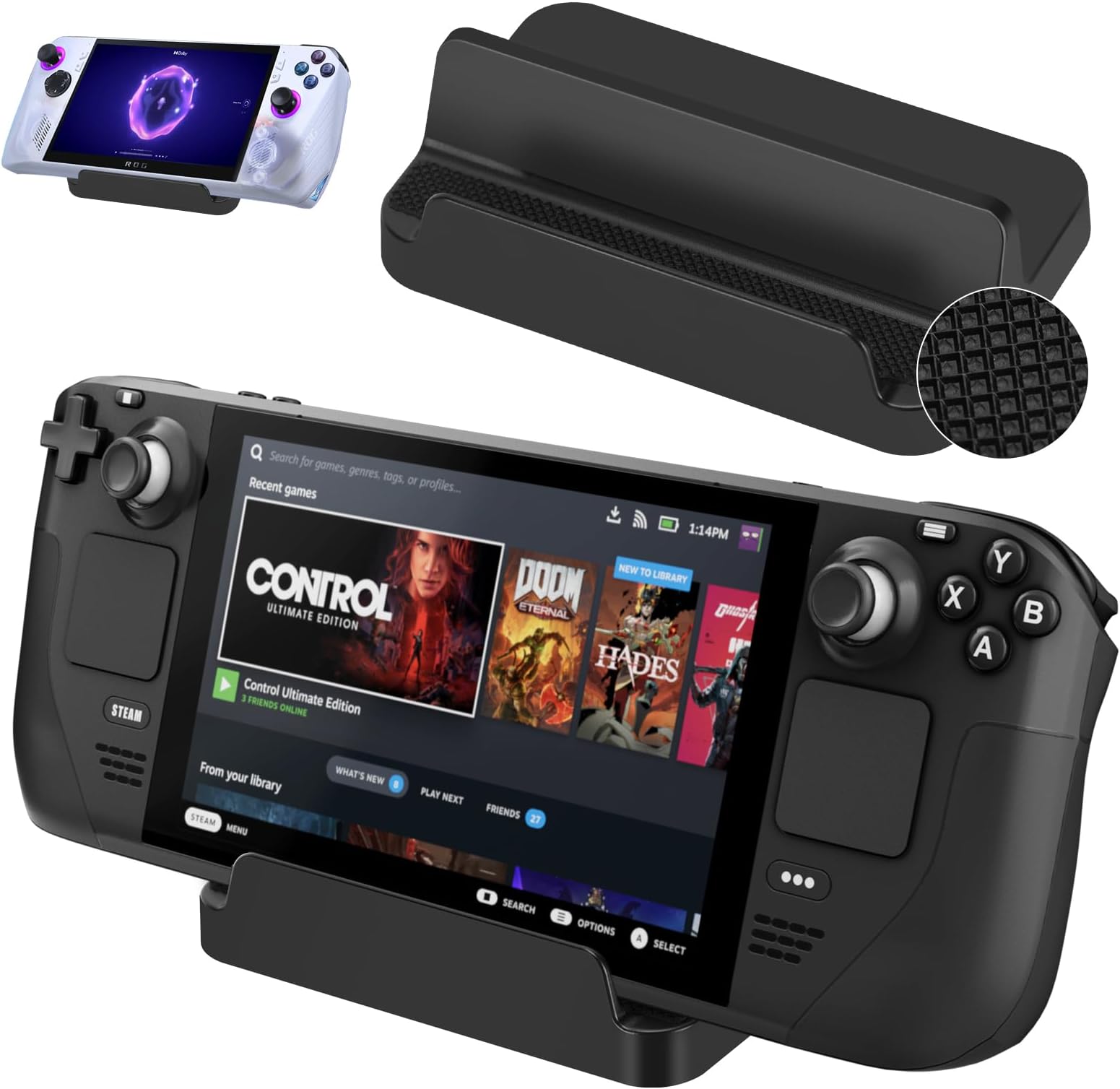 Amazon.com: KUNSLUCK Stand Base for Steam Deck/OLED/ROG Ally, Steam ...