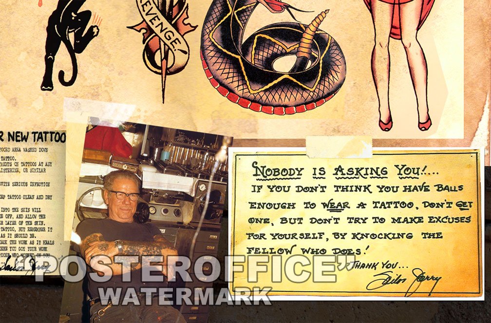 3 - Sailor Jerry Tattoo Flash Posters 12"x18" (Each poster is 12"x18 ...