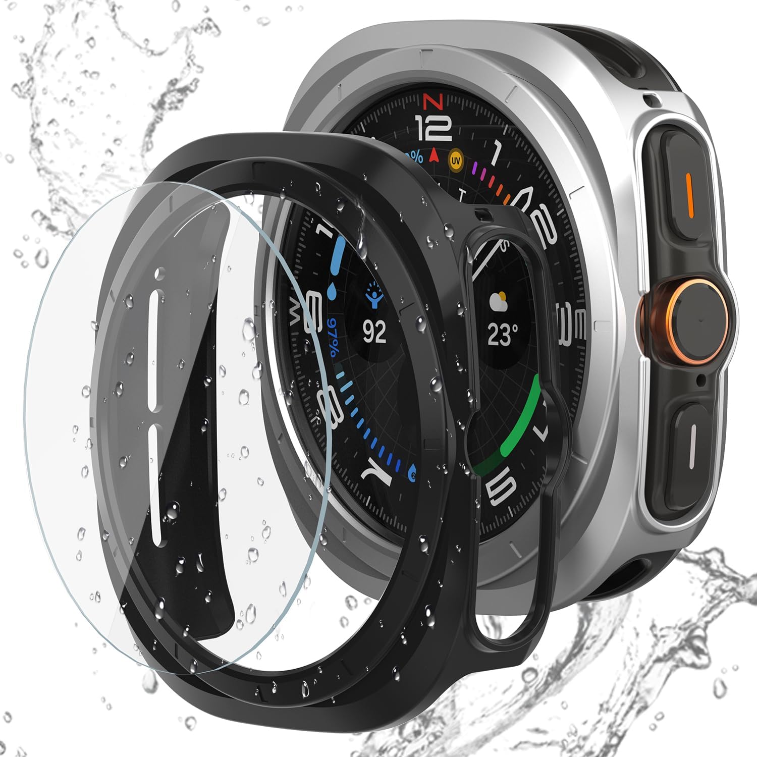 Amazon.com: SPGUARD Galaxy Watch 7 Ultra 47mm Screen Protector Case ...