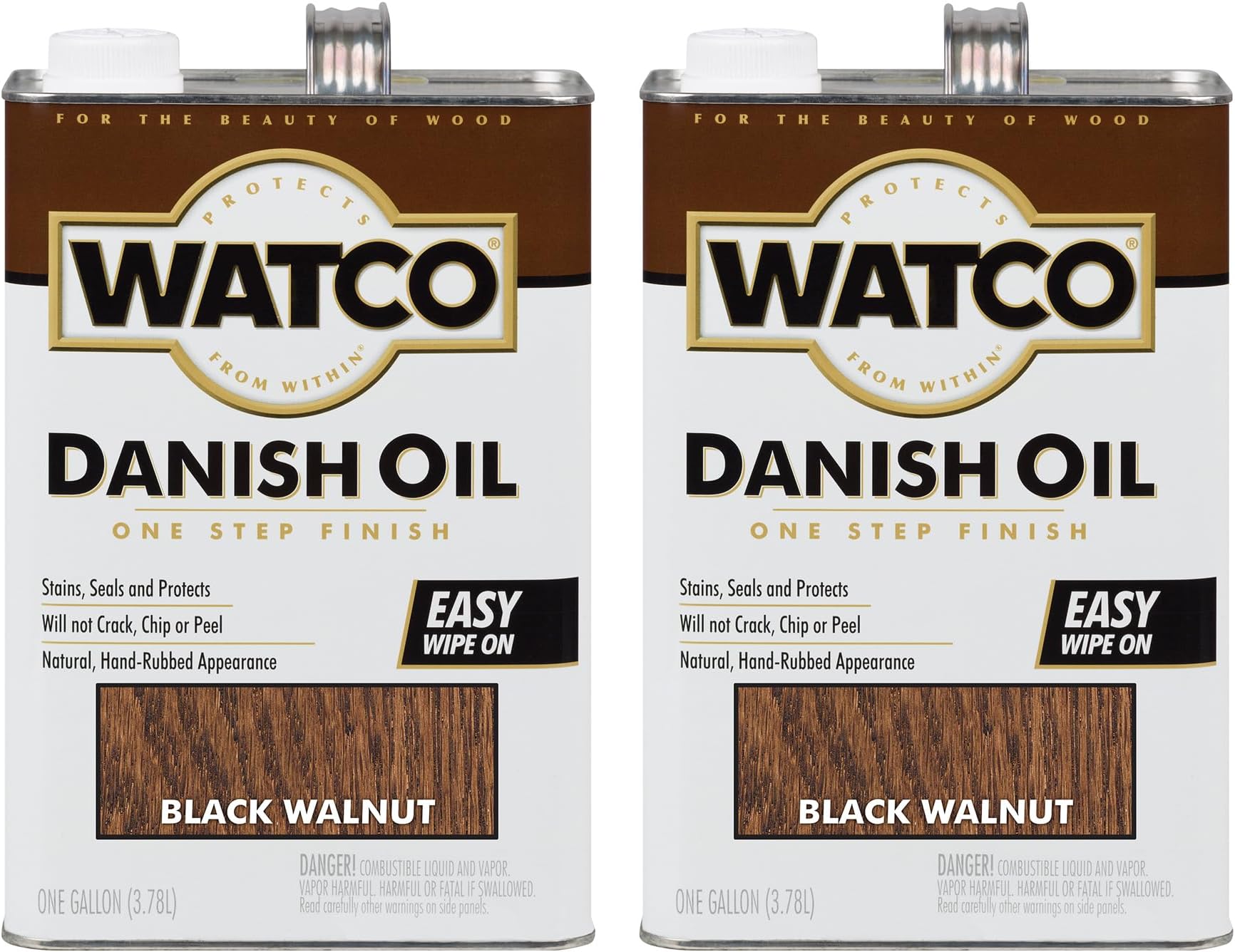Rust-Oleum Watco 65331-2PK Danish Oil Wood Finish, Gallon, Black Walnut ...