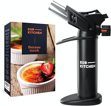 Amazon.com: EurKitchen Large Culinary Butane Torch with Safety Lock ...