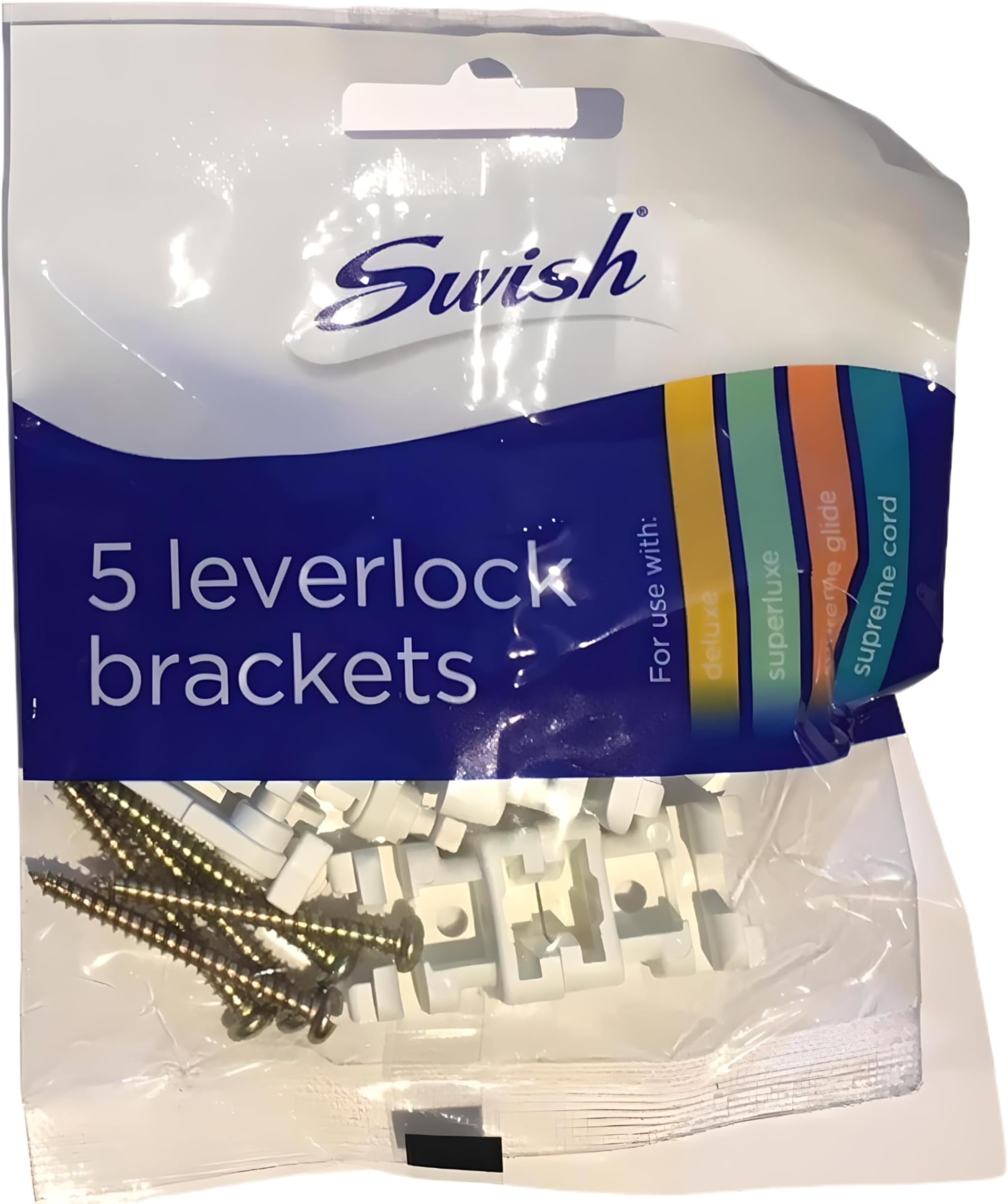 Swish Deluxe Curtain Track White Brackets (Pk 5) : Amazon.co.uk: Home ...