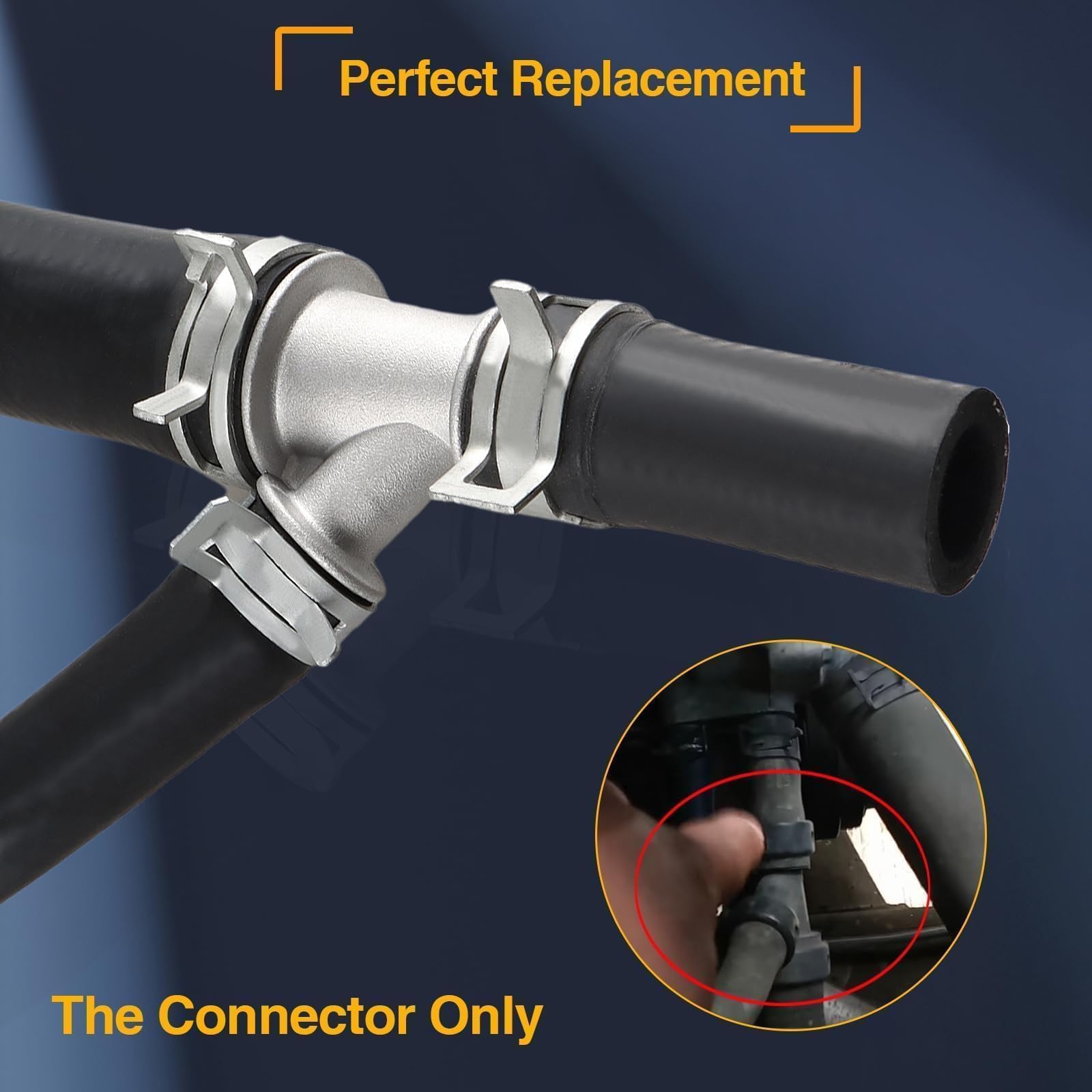 Snapklik.com : FUSCH Upgraded Aluminum Coolant Hose Junction Connector ...
