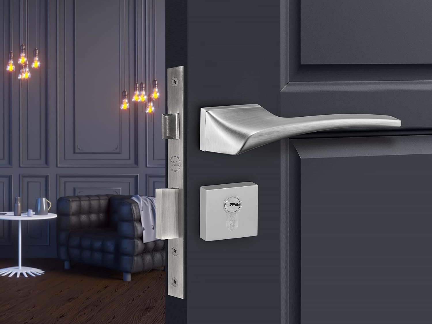 Yale Premium D2C Opal Satin Steel Mortise Door Lock and Complete Handle ...