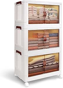 Amazon.com - Roixeeds 3 Tier Storage Bins with Lids, 34QT Stackable ...