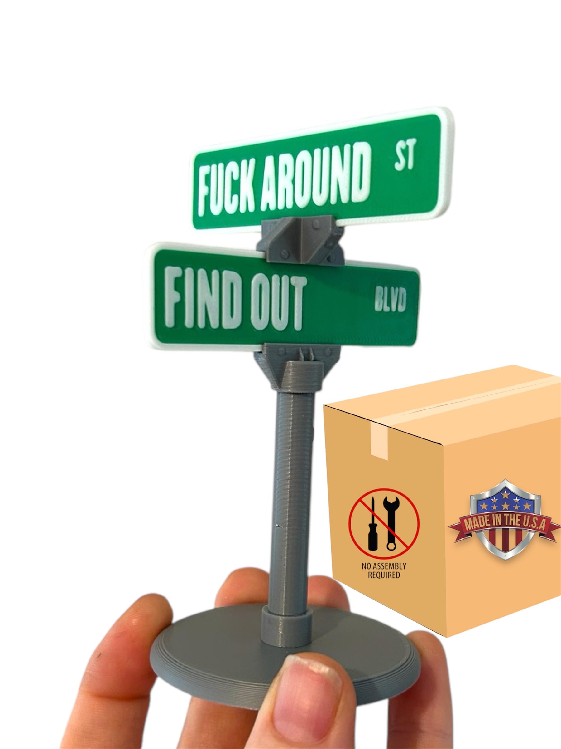 Amazon.com: Fuck Around and Find Out Sign, Fully Assembled Funny ...