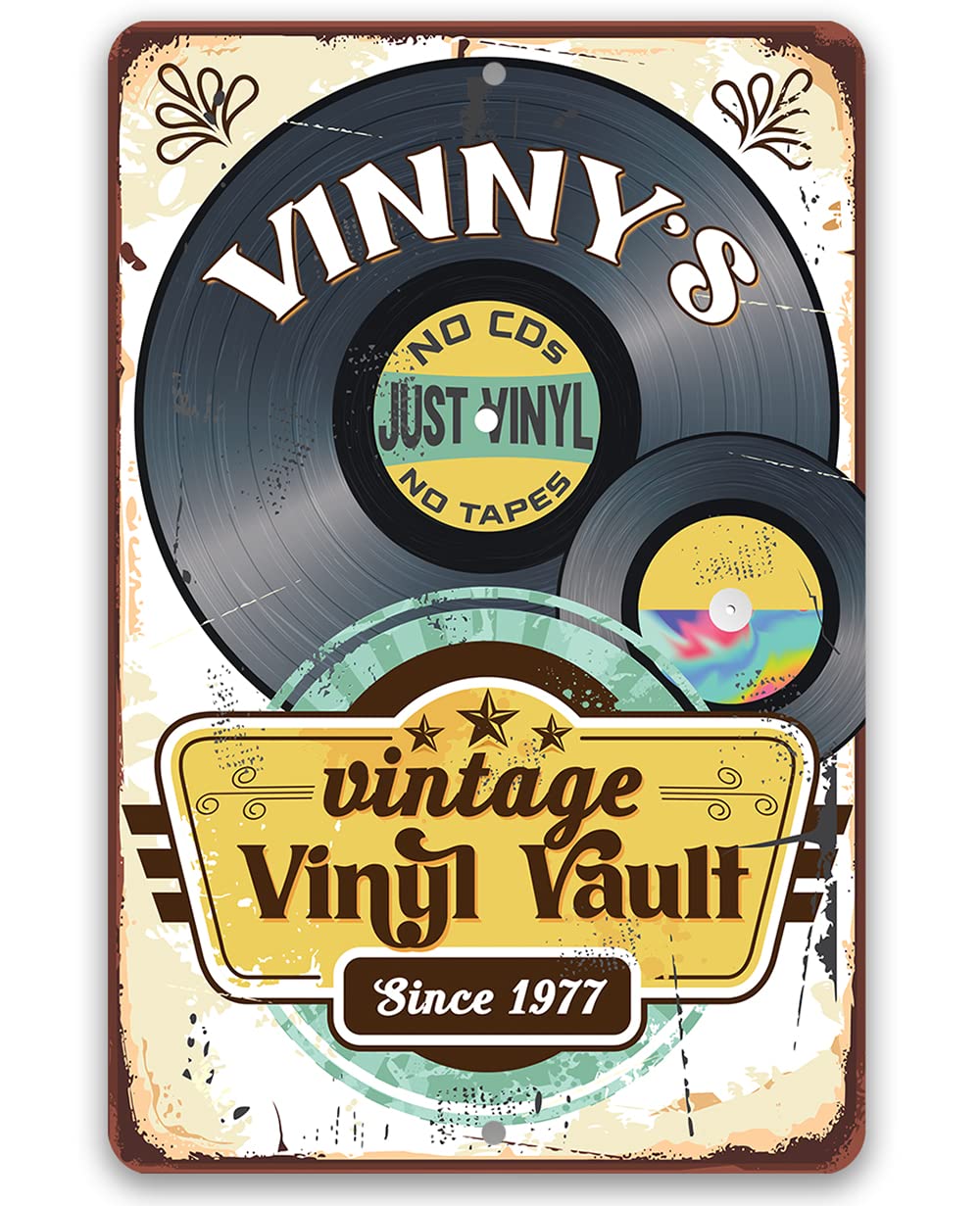 Amazon.com: Personalized Vintage Vinyl Vault - Rustic Decor for Home ...