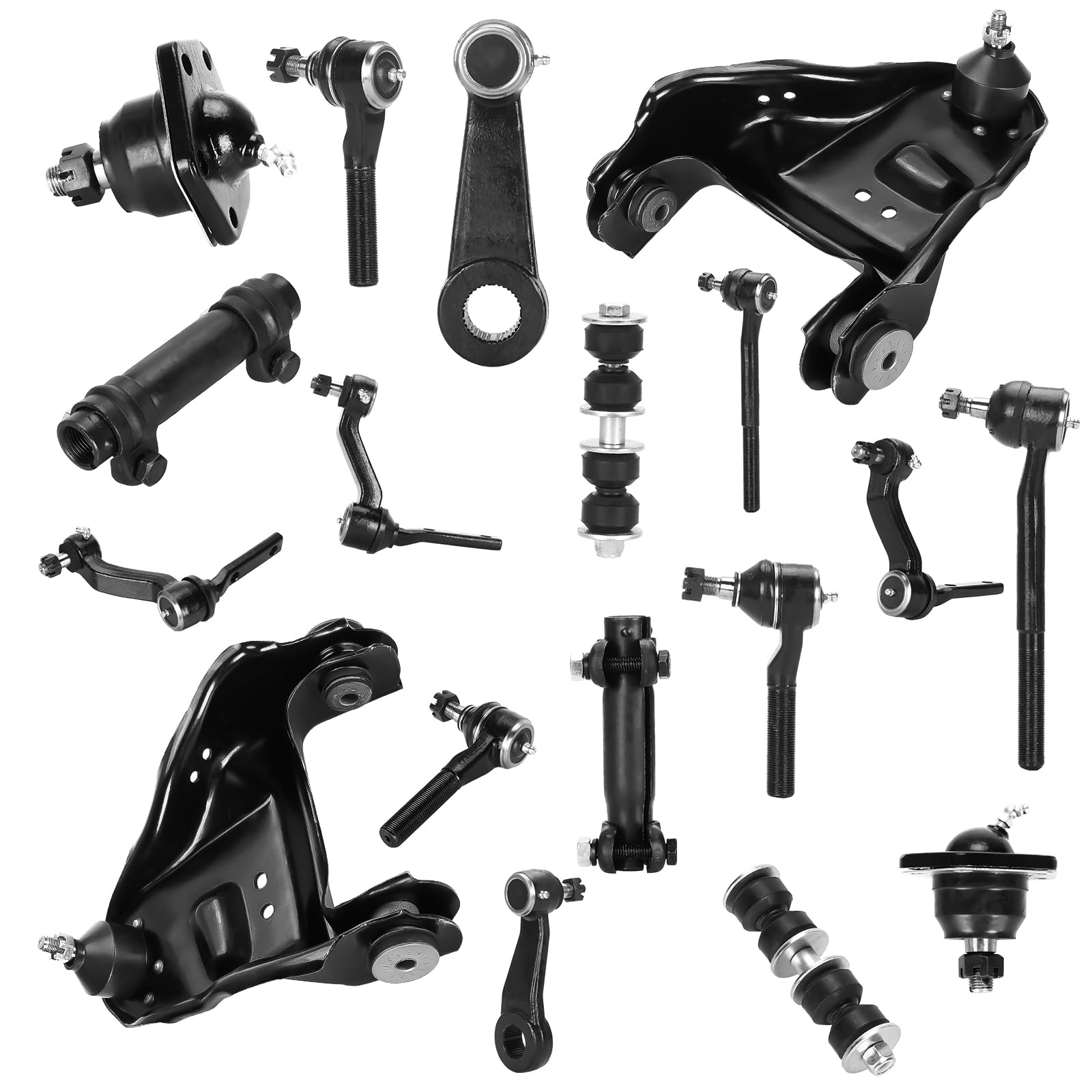 Amazon.com: 4WD Front Upper Control Arms w/Ball Joints Tie Rods ...