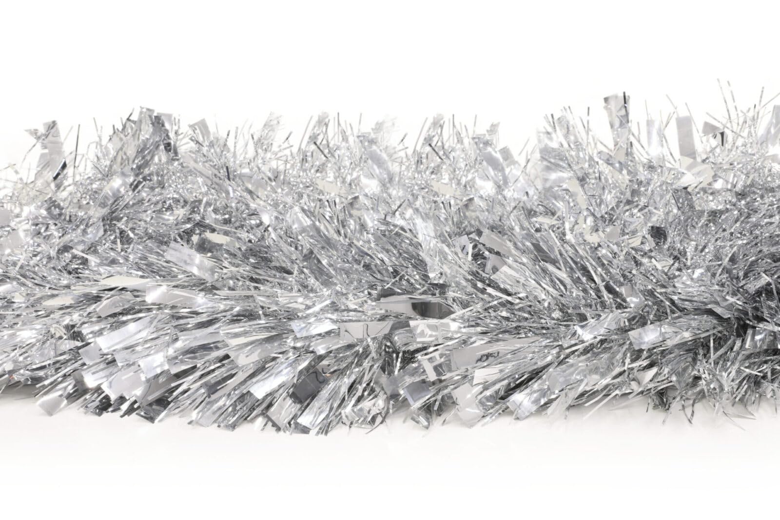 Christmas Tinsel Silver Extra Long 10m Xmas Tree Bannister Fireplace ...