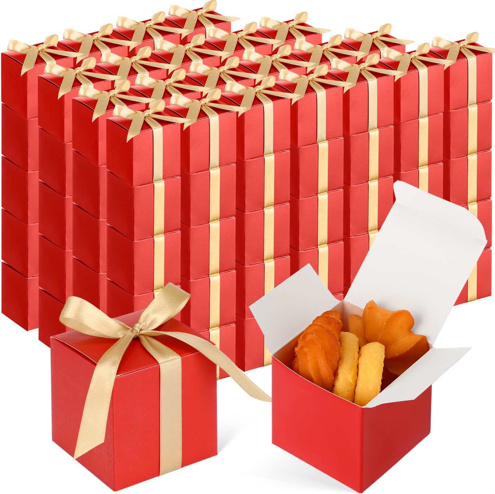 Amazon.com: Kraft Paper Cube Favor Box Kit Candy Thank You Treat Rustic ...