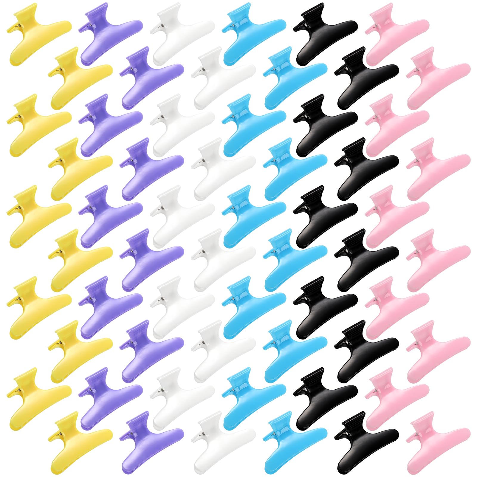 Amazon.com : Yarlung Set of 60 Butterfly Hair Clamps, Hair Claw Clips ...
