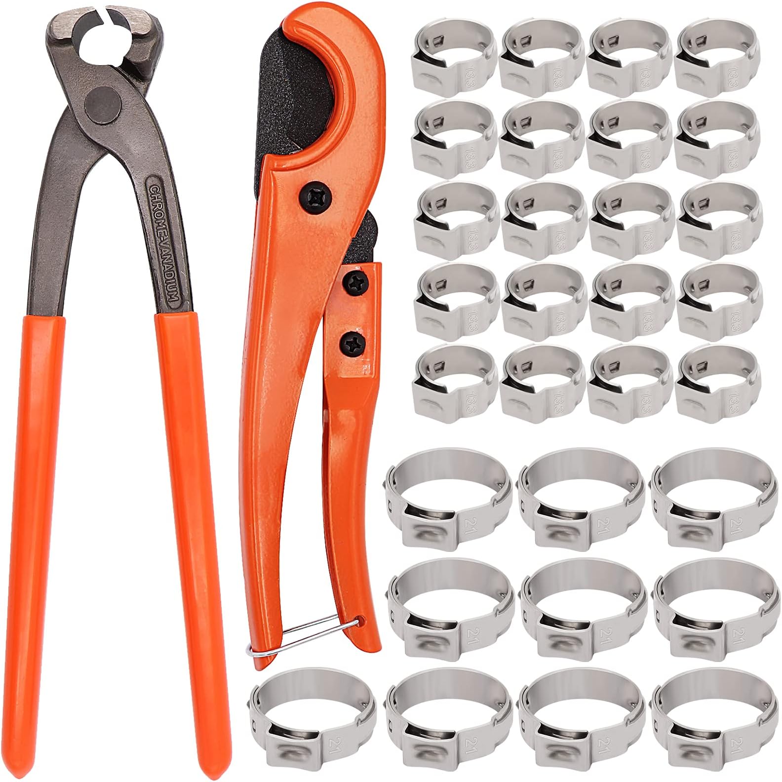 Ear Hose Clamps Pliers Pincer Crimper Tool with PEX Pipe Cutter for ...