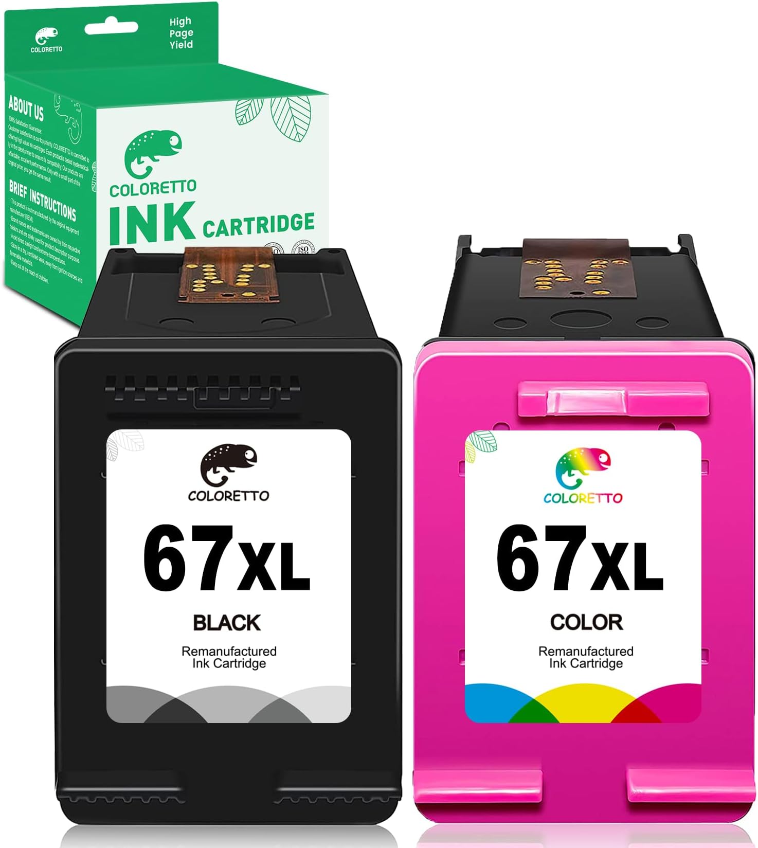 Amazon.com: COCCINK 67XL Ink Cartridges for HP DeskJet 2800e 2842e ...