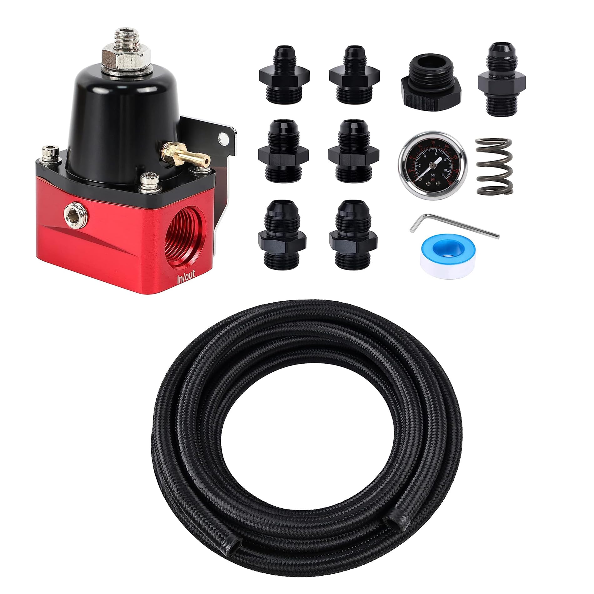 Amazon.com: EVIL ENERGY Adjustable 20PSI-120PSI Fuel Pressure Regulator ...