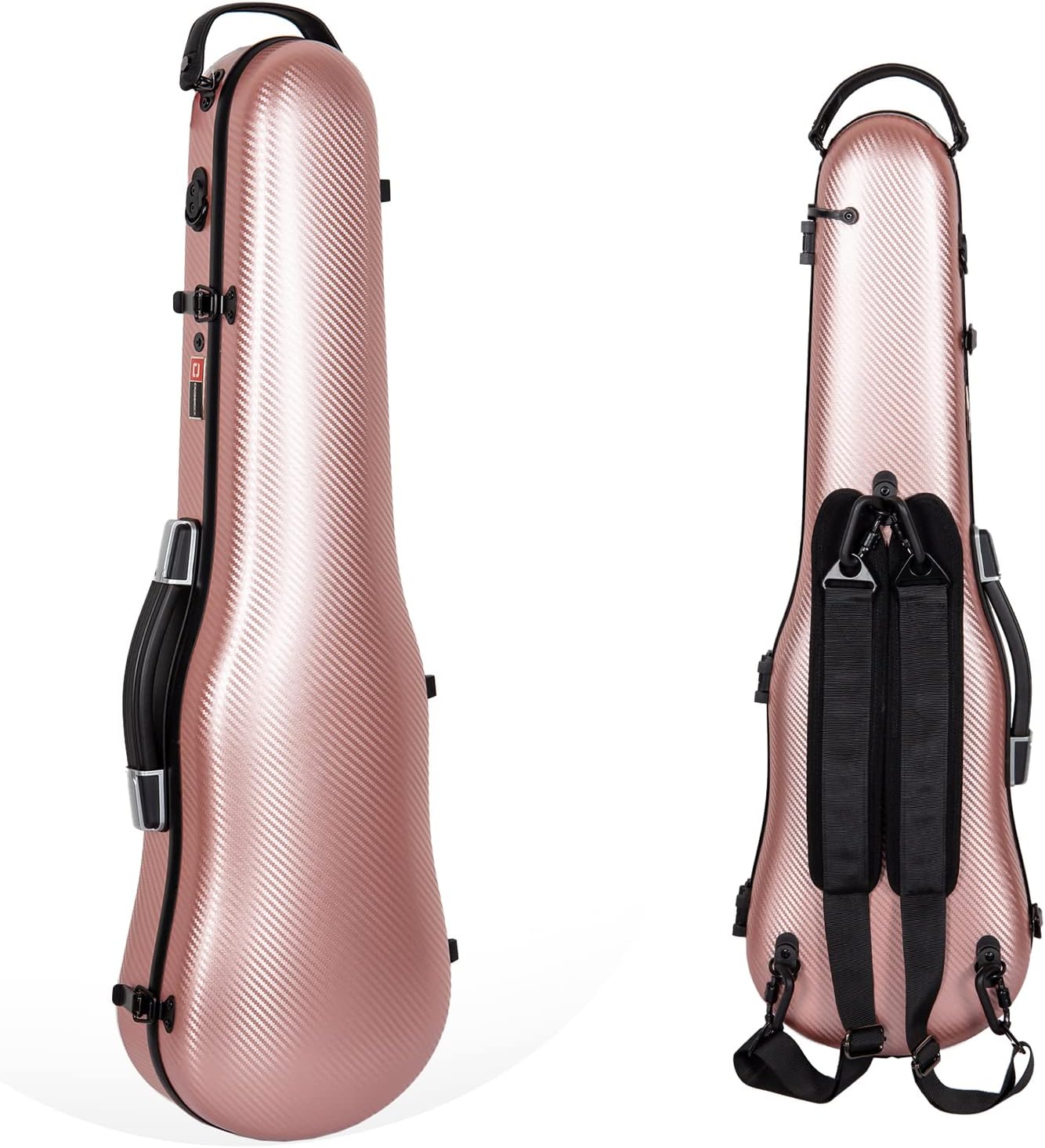 Amazon.com: Vio Music Full Size Hightech Carbon-Like Combo Violin Case ...
