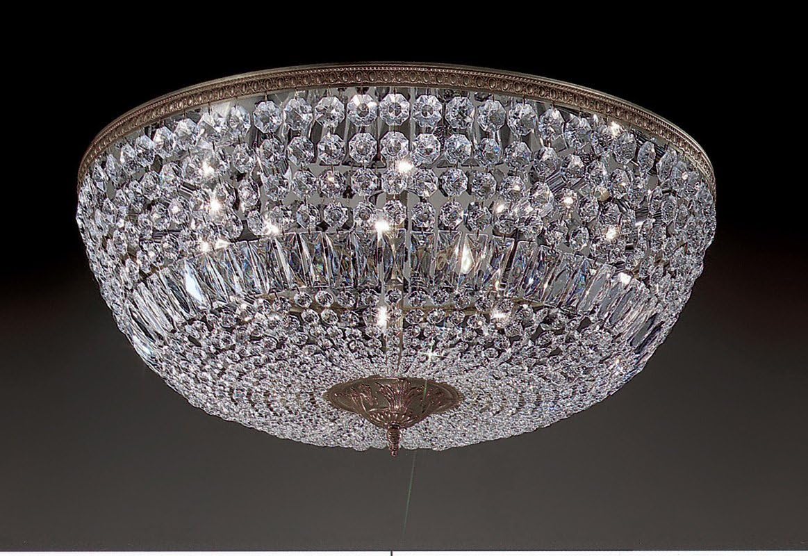 Crystal Baskets 10-Light Ceiling Flush (Roman Bronze - Italian) - Flush ...