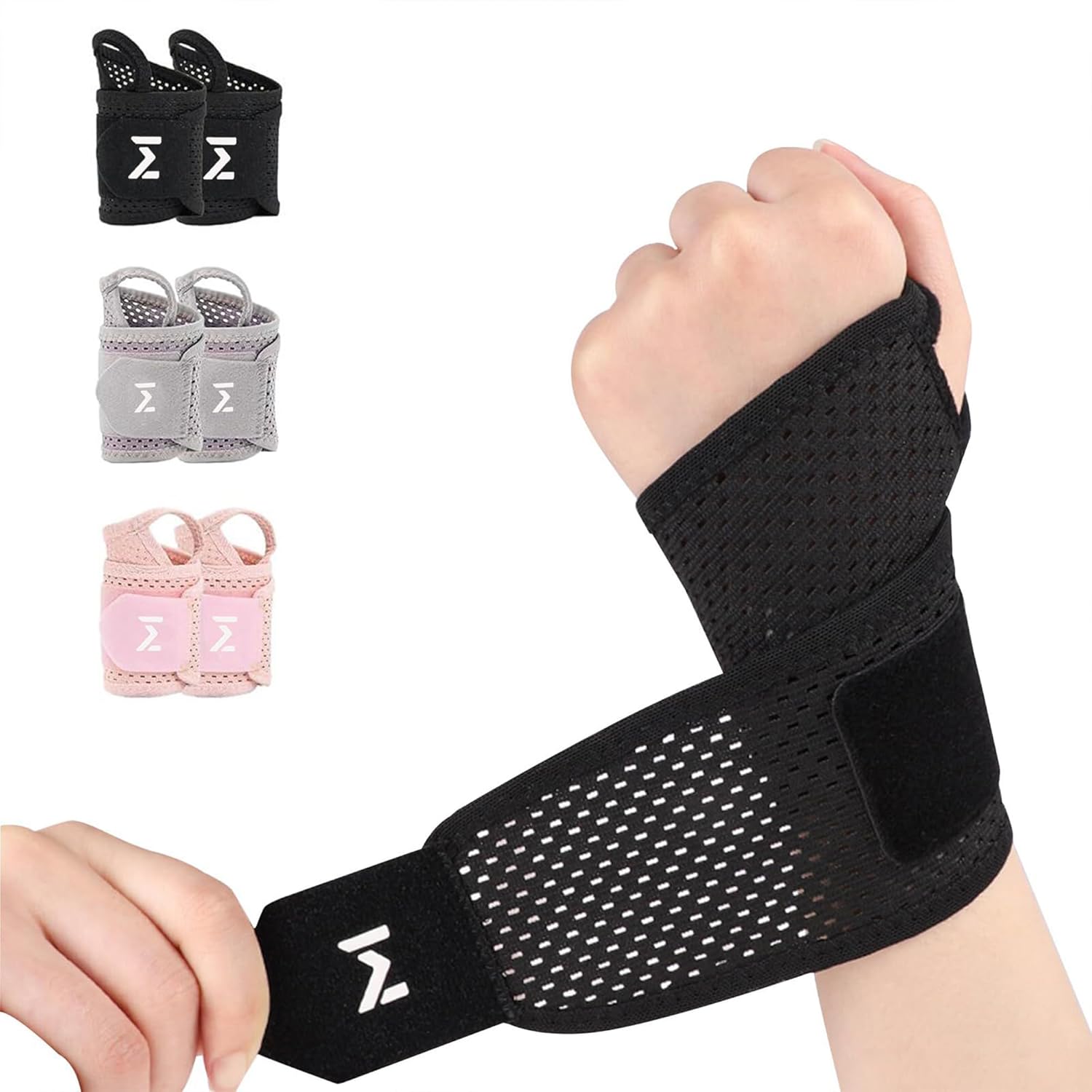 Mehanew 2-Pack Ultra-Thin Mesh Wrist Wraps - Breathable, Adjustable ...