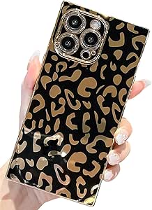 Amazon.com: KERZZIL Elegant Compatible with iPhone 15 Pro Max Rectangle Edge Case, Cute Luxury ...