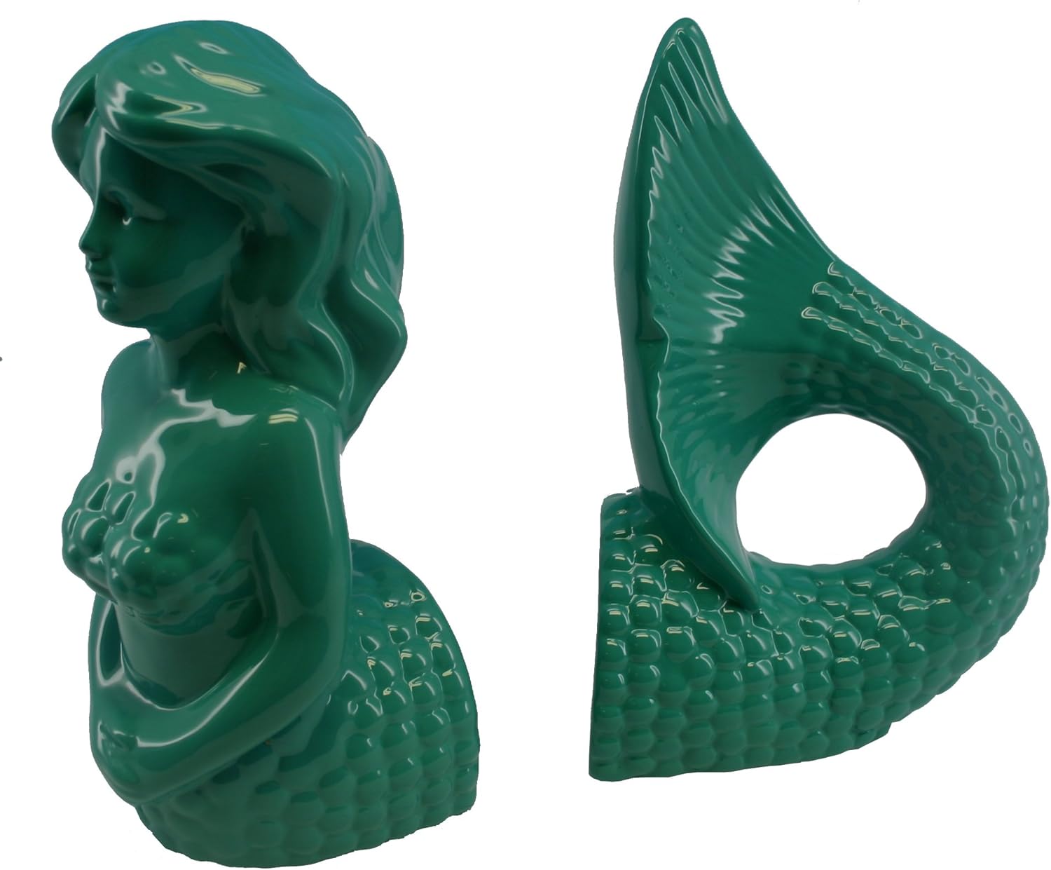 Amazon.com: 9" Green Mermaid Bookends: Decorative Bookends: Home & Kitchen