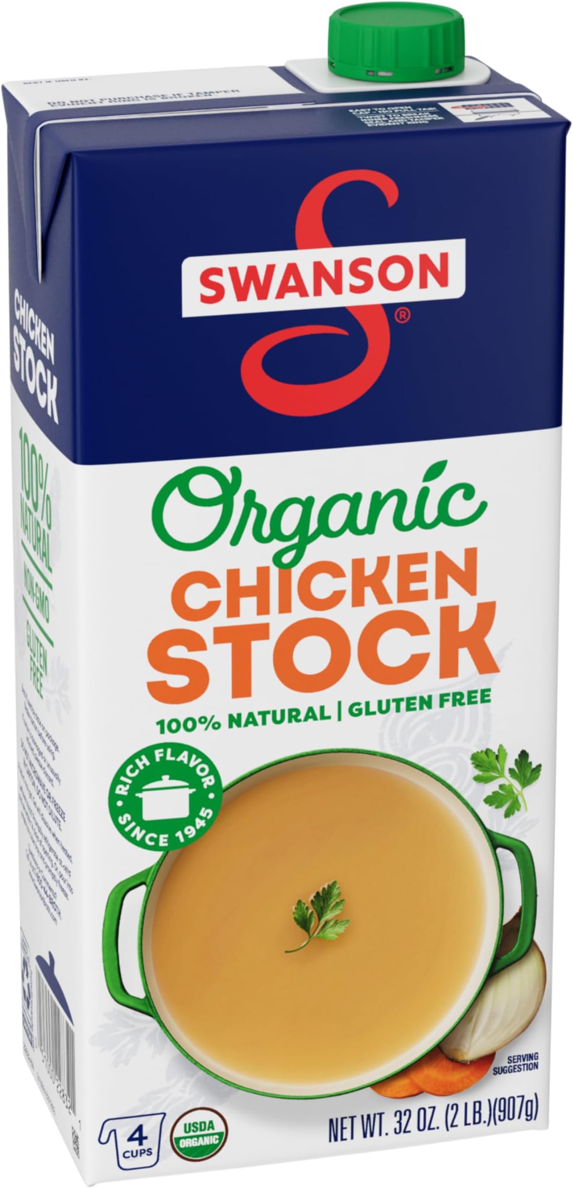 Amazon.com : Swanson 100% Natural Low Sodium Organic Chicken Broth, 32 ...