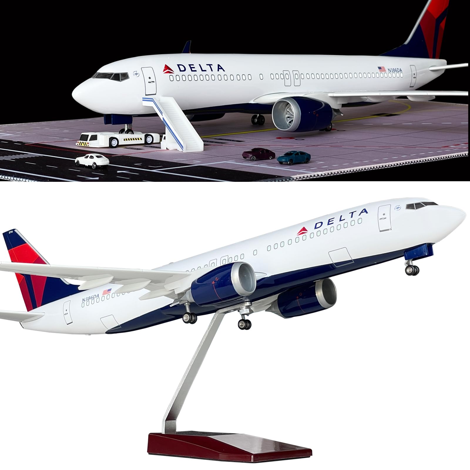 Amazon.com: Delta B737 Airplane Model, 1:150 Scale Delta Airlines B737 ...