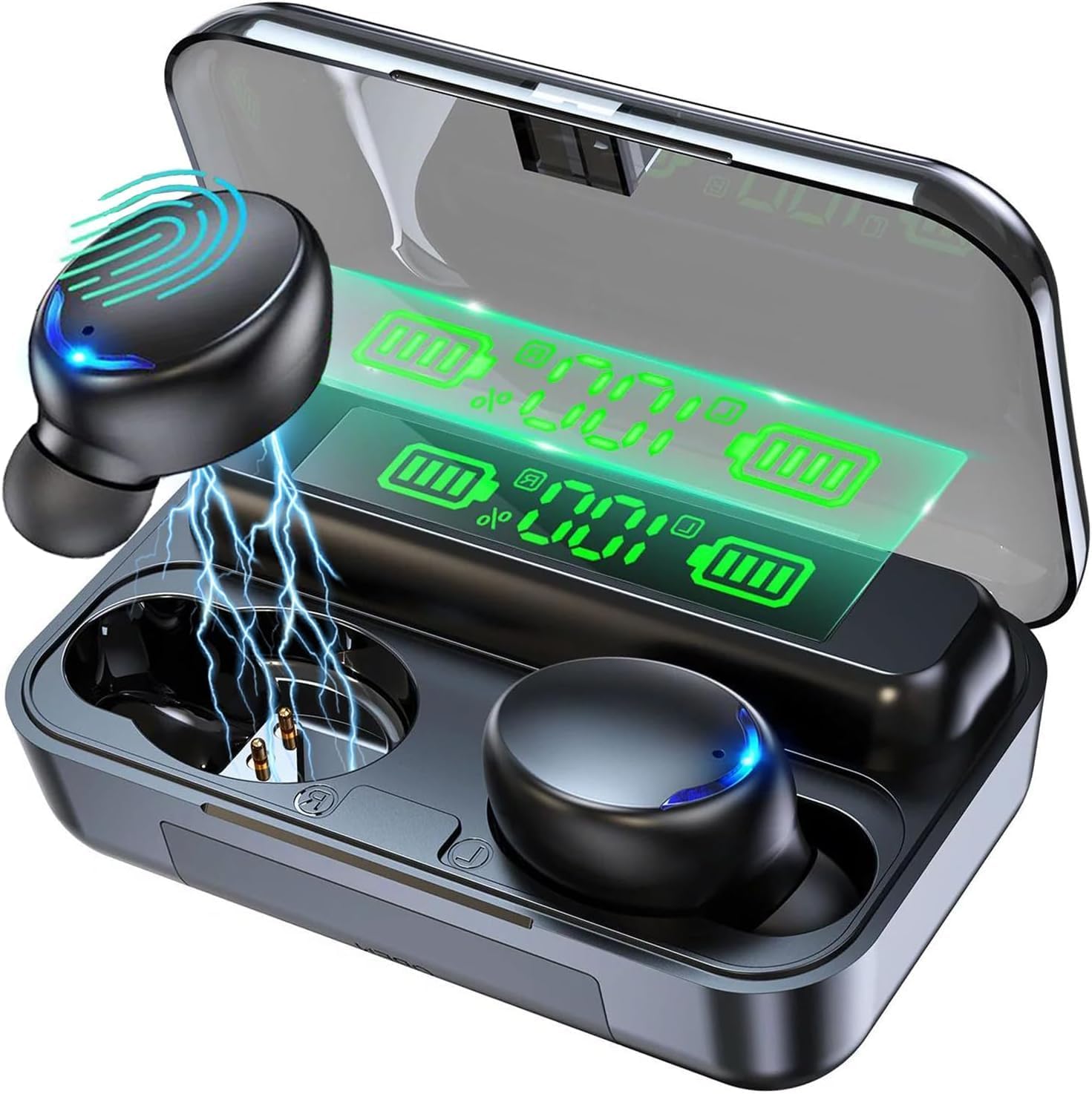 Amazon.com: BMHOLU Wireless Earbuds with Large Charging Case and Phone ...