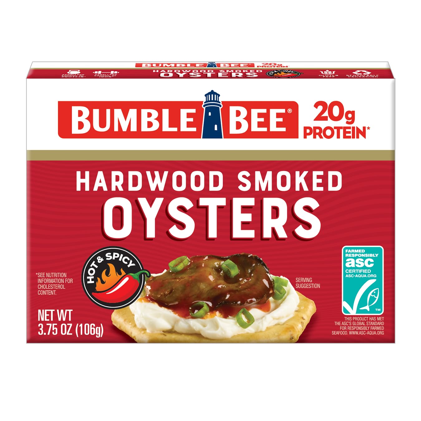 Amazon.com : Bumble Bee Hot & Spicy Hardwood Smoked Oysters, 3.75 oz ...