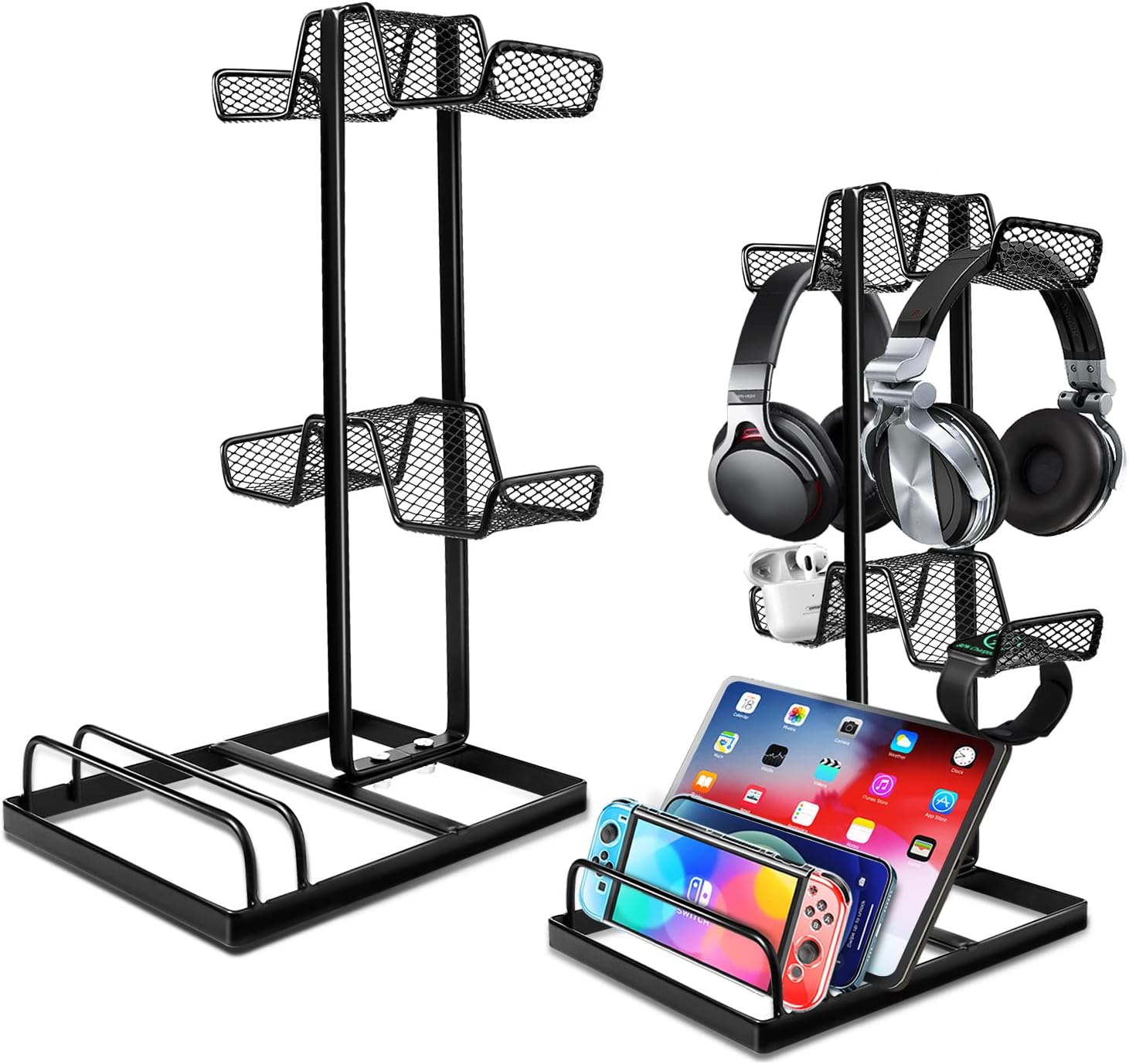 Amazon.com: Meekakee Headset Holder for Desk, Controller Stand 2 Tier ...