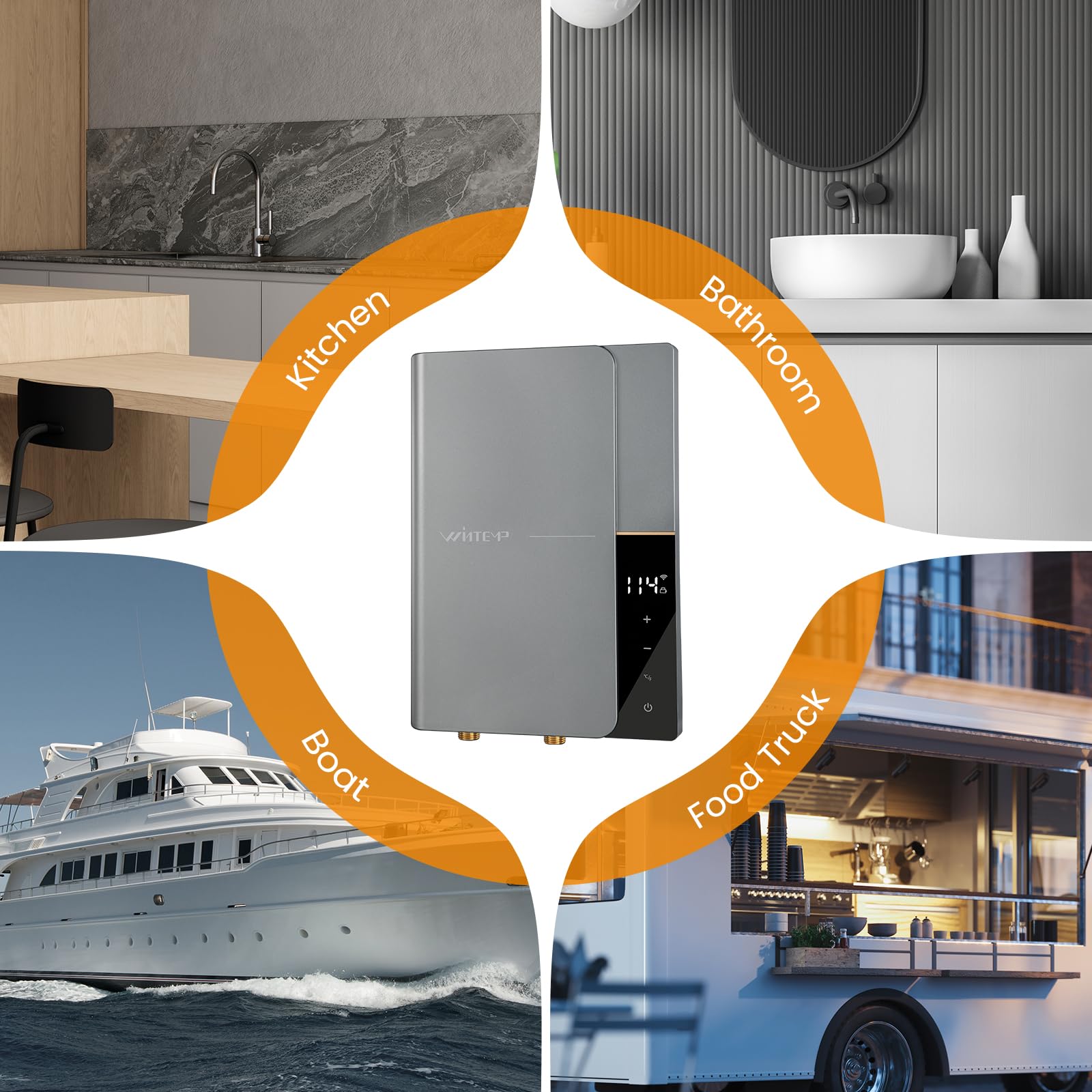 Snapklik.com : Electric Tankless Water Heater 11kW 240V, Endless On ...