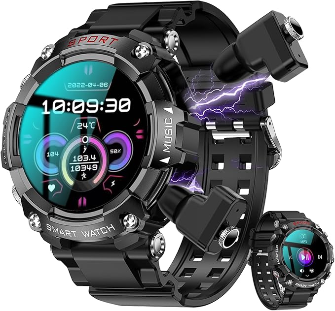 Amazon.com: YPSDOOWKJ Smart Watch with Earbuds for Men Women,1.52" HD ...
