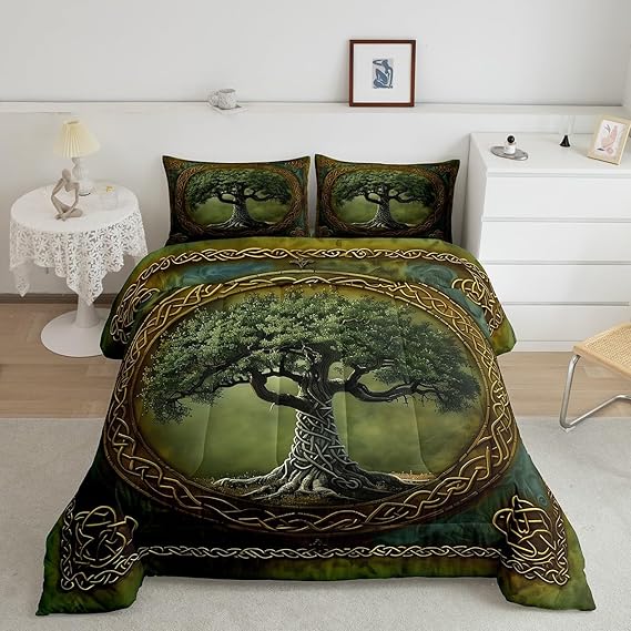 Amazon.com: Manfei Tree of Life Comforter Set,Mystic Tree Boho Exotic ...