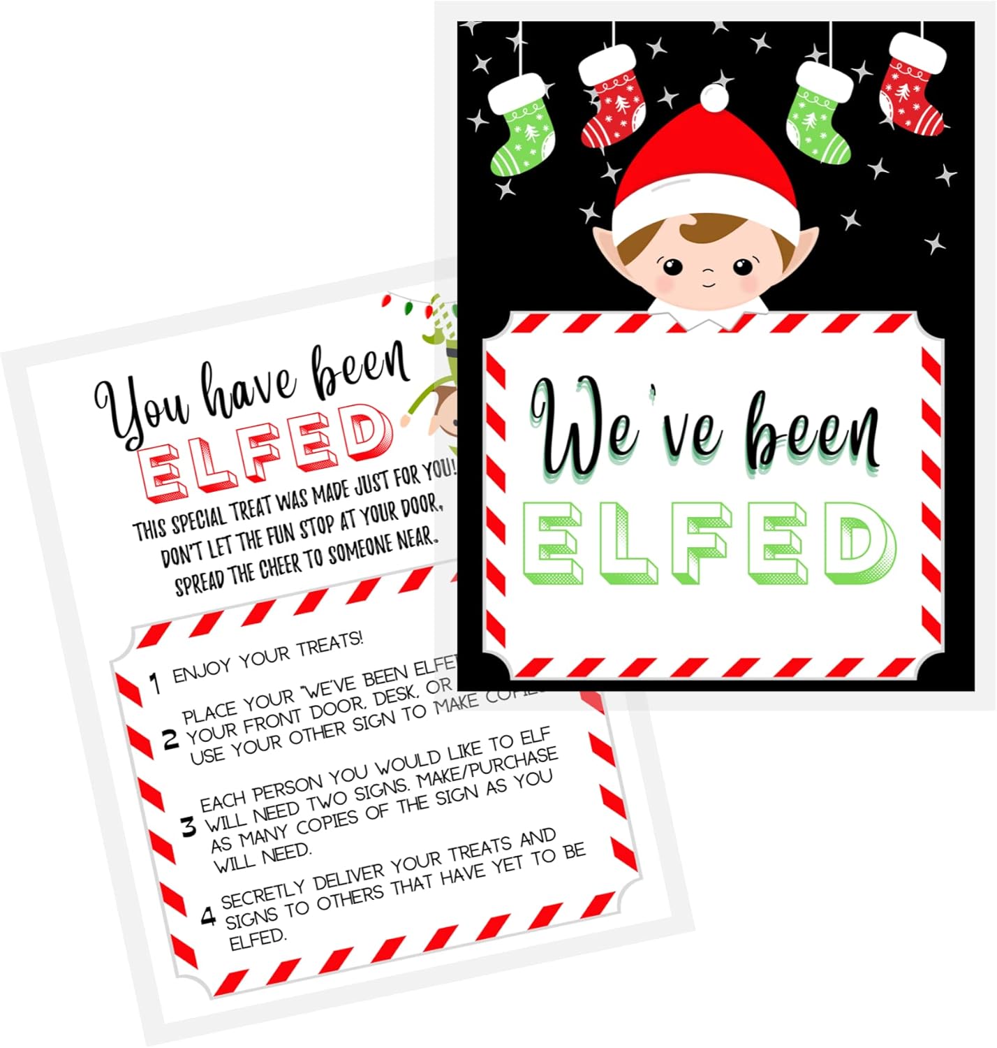 Amazon.com: You’ve Been Elfed Holiday Game Sheets | 40 Pack | 8.5x11 ...