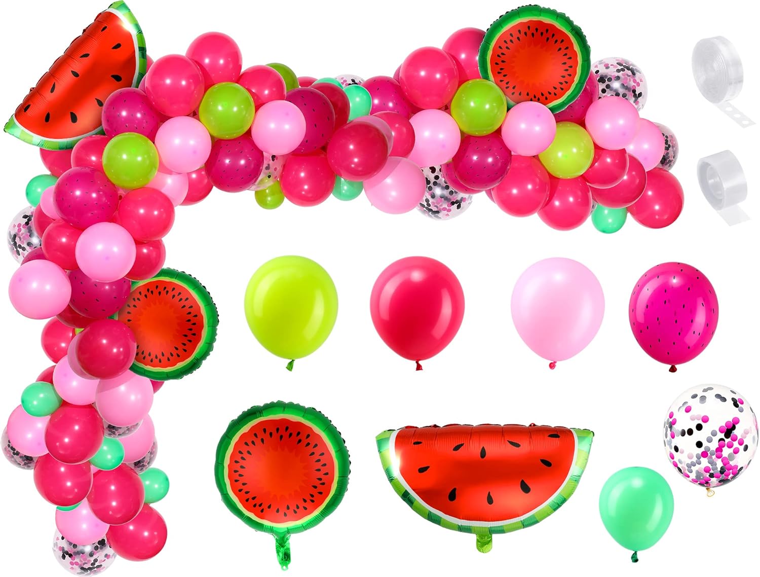 Amazon.com: 114 Pieces Watermelon Party Balloon Garland Arch Kit ...