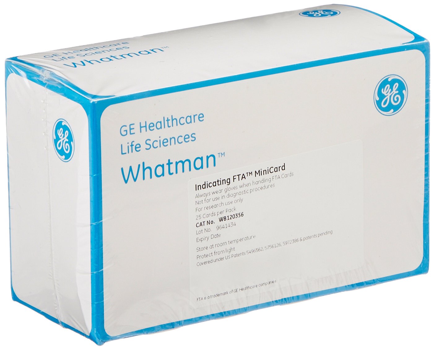 GE Whatman FTA WB120356 Indicating Mini Card with 2 x 125µL Sample ...