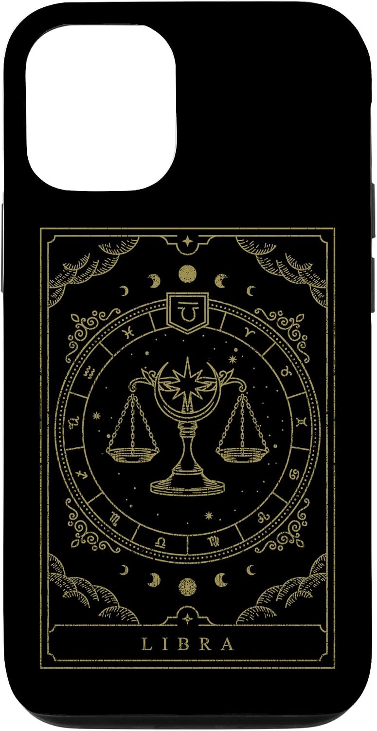Amazon.com: iPhone 12/12 Pro Distressed Libra Birthday Libra Zodiac ...
