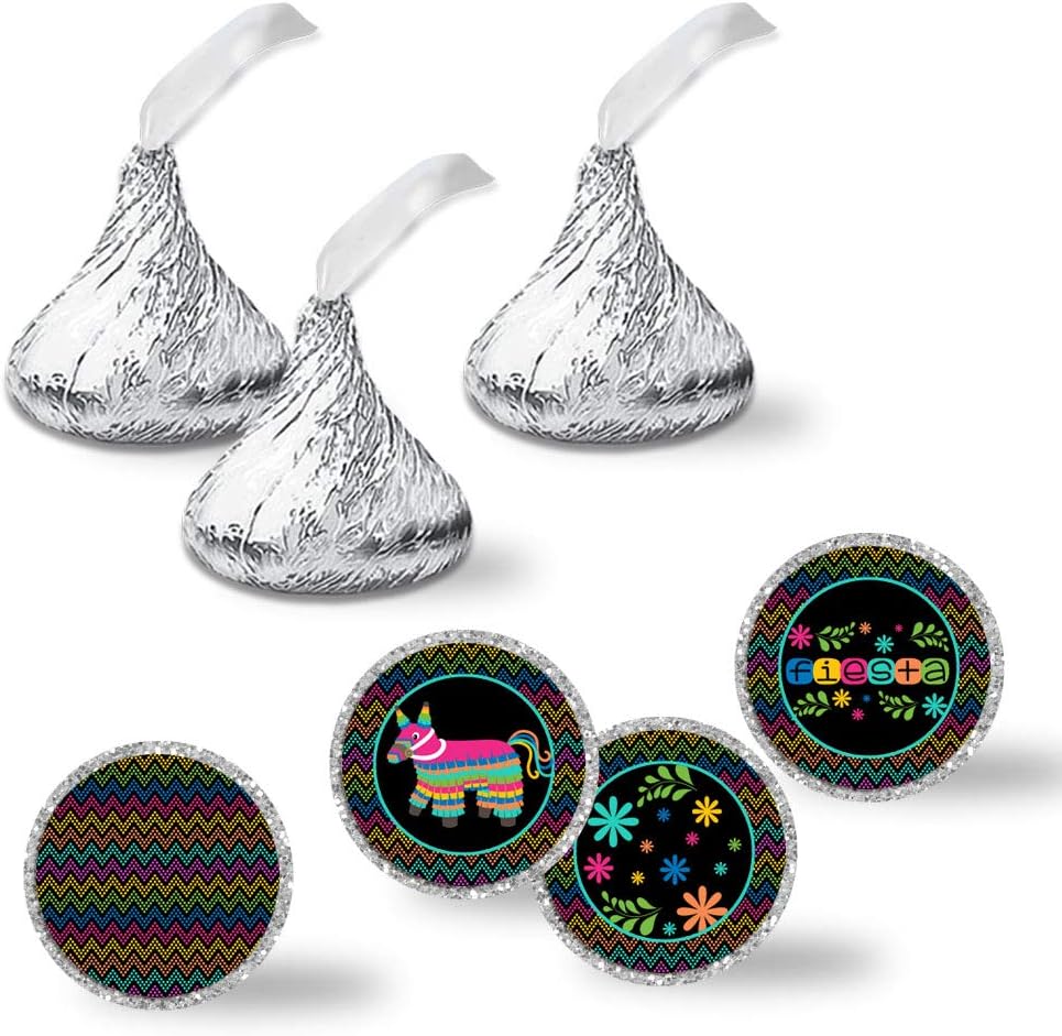 Amazon.com: Pinata Hittin’ Neon Fiesta Themed Kiss Sticker Labels, 300 ...
