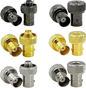 Amazon.com: JFZTPVAK Q9 BNC to SMA RF Copper Connector Female Male Jack Converter SMA to BNC ...